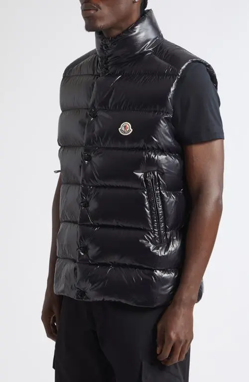 Moncler Tibb Water Repellent Down Puffer Vest - Black/black