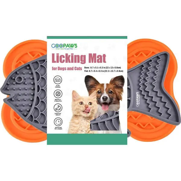 GOOPAWS Licking Mat 2pack - Multicolored