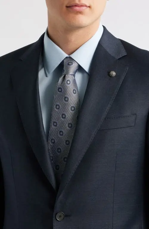 JACK VICTOR Stacey Trim Fit Solid Stretch Super 110s Suit - Navy