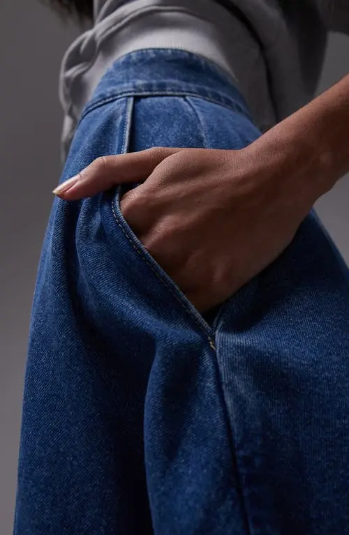 Topshop Full Denim Maxi Skirt