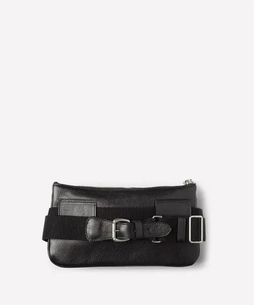 Ghurka Belt Bag No. 114 - Vintage Black Leather