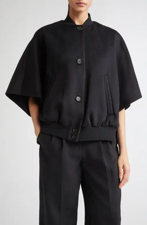 Max Mara Leticia Double Face Cashmere Cape - Nero