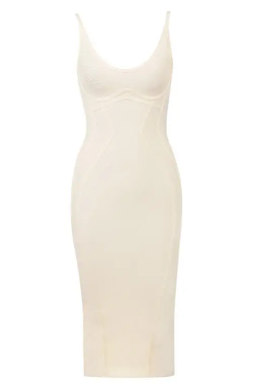 House Of Cb The Hourglass Bandage Midi Dress - Vanilla | Editorialist