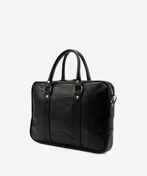Ghurka Scout No. 295 Briefcase - Vintage Black Leather