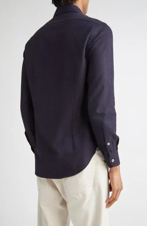 Eleventy Dandy Button-up Shirt - 11 Navy Blue