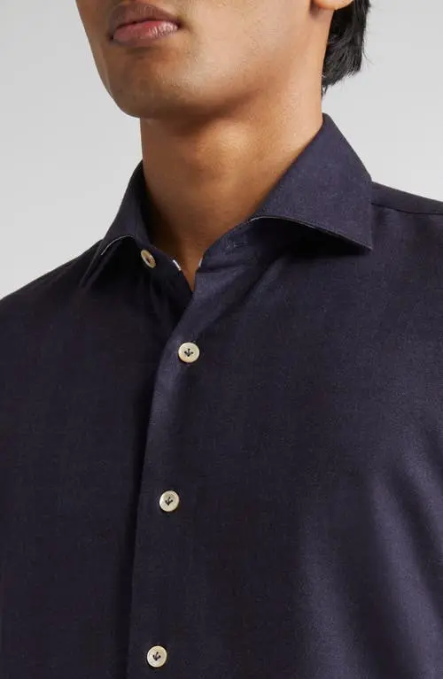 Eleventy Dandy Button-up Shirt - 11 Navy Blue