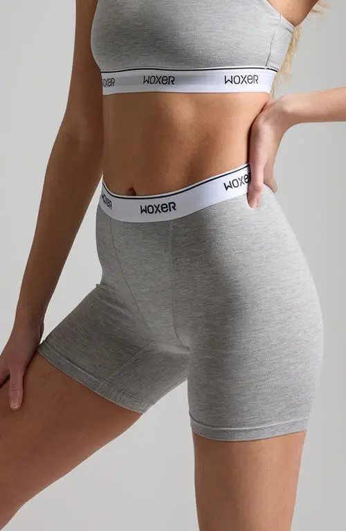 WOXER Baller High Rise Ultra-soft 5-inch Boxer Briefs - Heather Grey