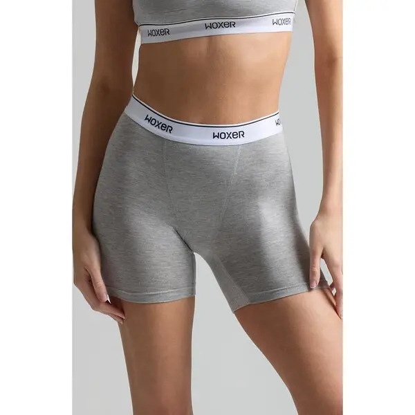 WOXER Baller High Rise Ultra-soft 5-inch Boxer Briefs - Heather Grey