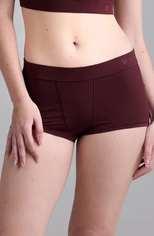 WOXER Luxe Bold Stretch Modal Boyshorts - Chocolate Cherry