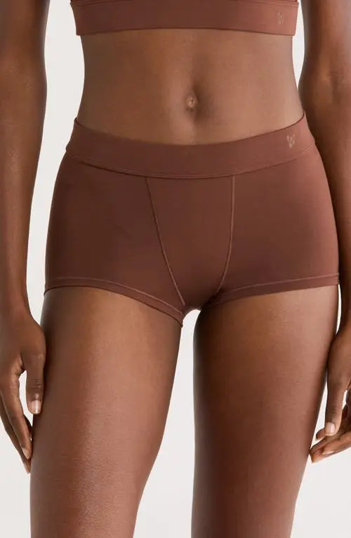 WOXER Luxe Bold Stretch Modal Boyshorts - Espresso