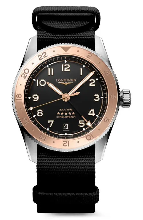 LONGINES Spirit Zulu Time 1925 Gmt Automatic Bracelet Watch - Black