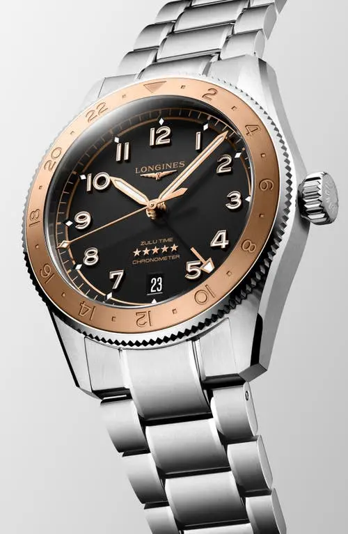 LONGINES Spirit Zulu Time 1925 Gmt Automatic Bracelet Watch - Black