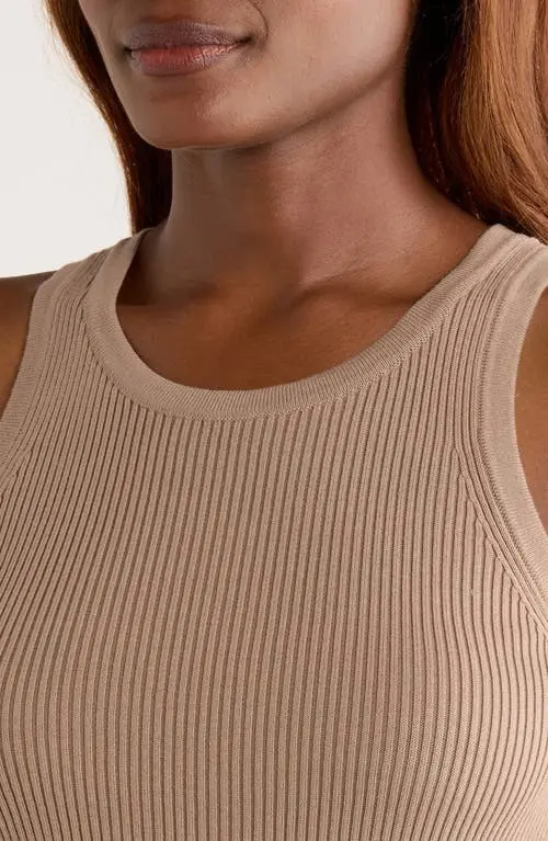 Max Mara Amburgo Cotton Rib Tank - Beige