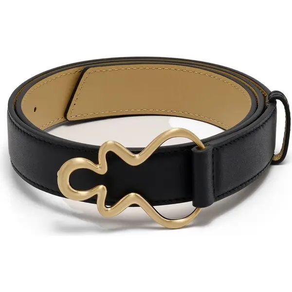 Cult Gaia Valma Leather Belt - Black