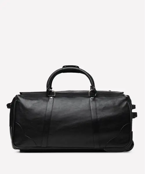 Ghurka Kilburn Rs No. 252 Rolling Duffel - Vintage Black Leather