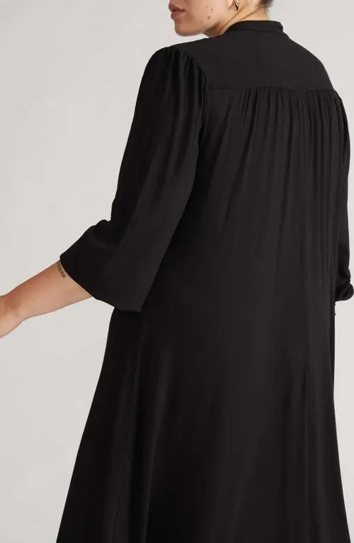 Universal Standard Long Sleeve Liquid Dress - Black