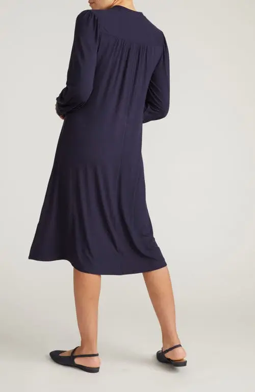Universal Standard Long Sleeve Liquid Dress - Midnight