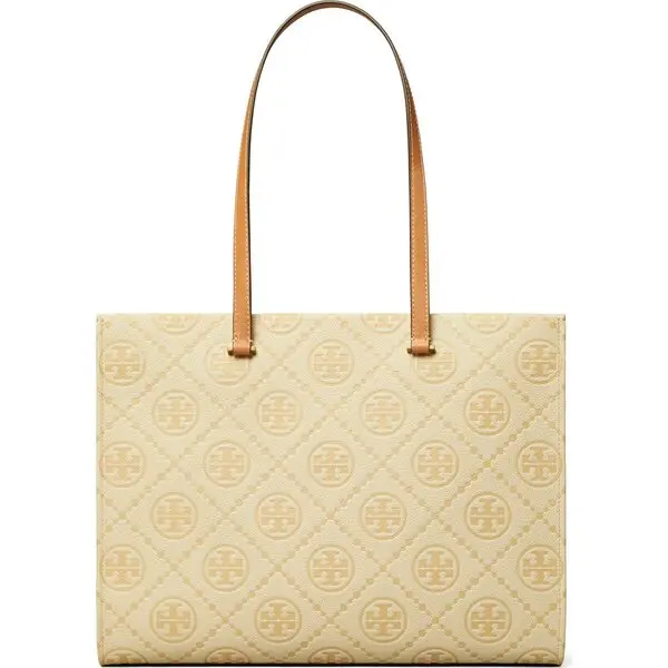 Tory Burch T Monogram Debossed Leather Tote