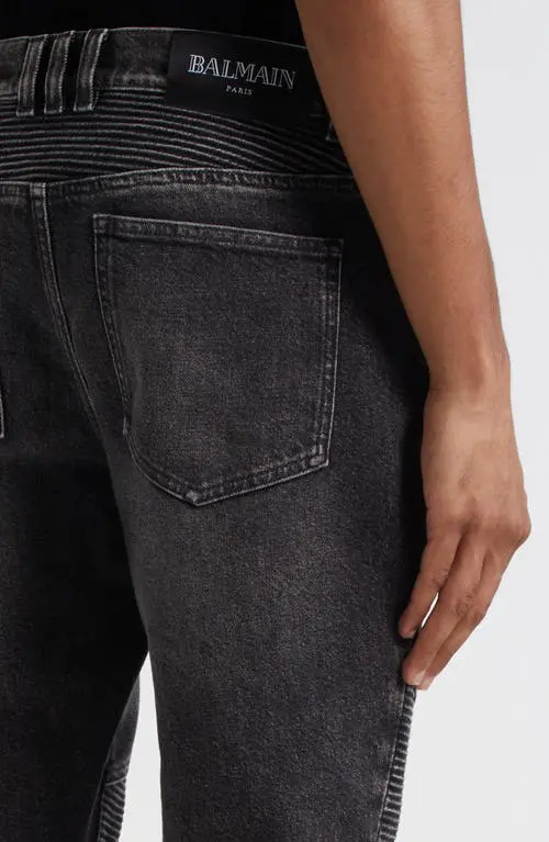 Balmain Denim Biker Pants