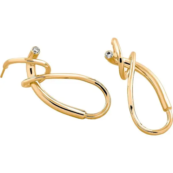 PIERETTI Calei Zirconia Earrings - Gold Plate