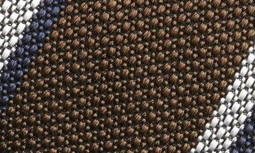 Thom Browne Classic Shadow Stripe Silk Tie - Brown