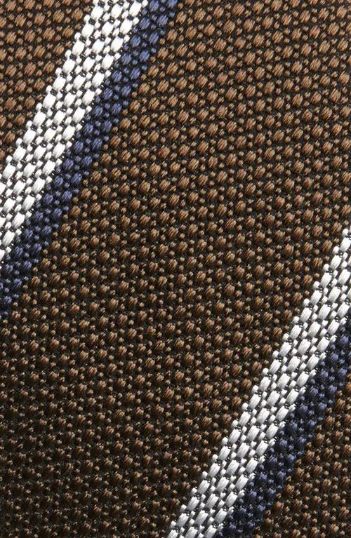 Thom Browne Classic Shadow Stripe Silk Tie