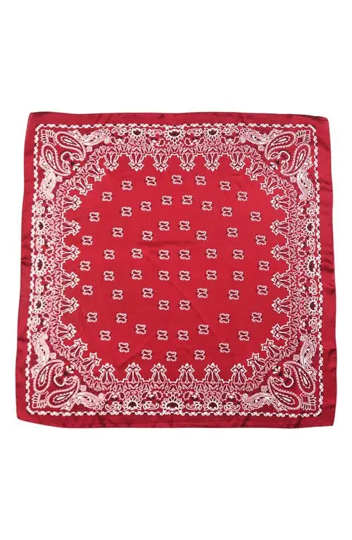 PETIT MOMENTS Bandana Print Square Scarf - Red