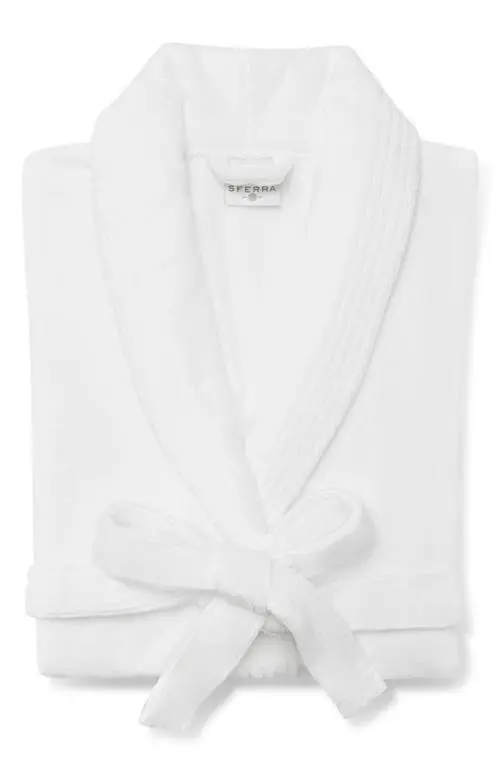 SFERRA Cielo Cotton Terry Robe - White