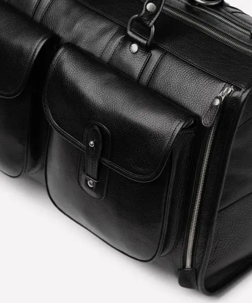 Ghurka Express No. 2 Travel Bag - Vintage Black Leather