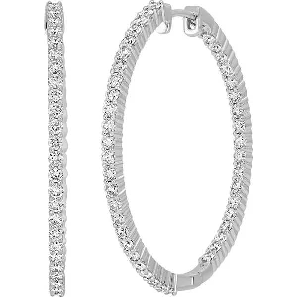 Bony Levy Audrey Diamond Hoop Earrings - 18k White Gold - 2.15ct
