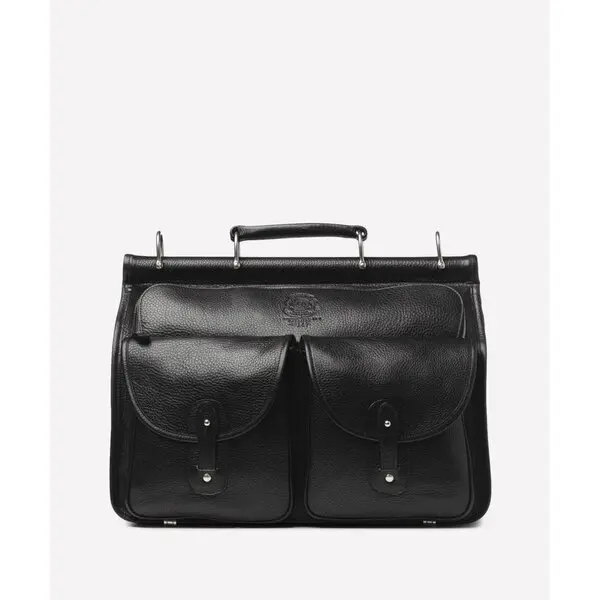 Ghurka Garrison No. 147 Briefcase - Vintage Black Leather