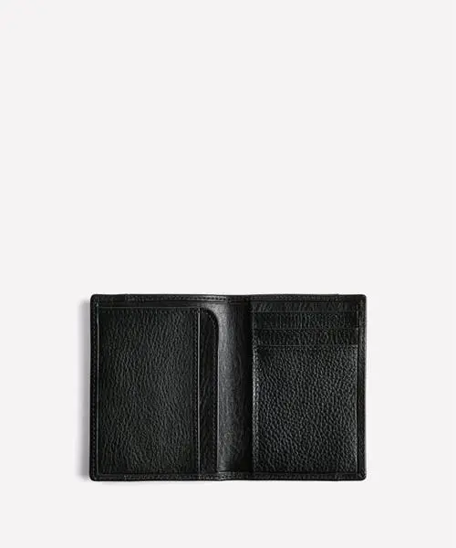 Ghurka Vertical Card Case No. 396 - Vintage Black Leather