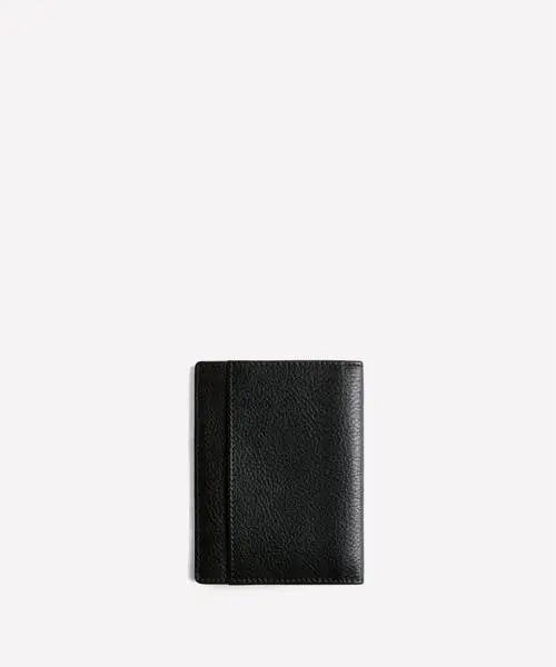 Ghurka Vertical Card Case No. 396 - Vintage Black Leather