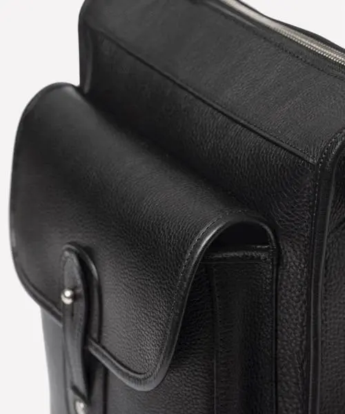 Ghurka Gearpack No. 4 Messenger Bag - Vintage Black Leather