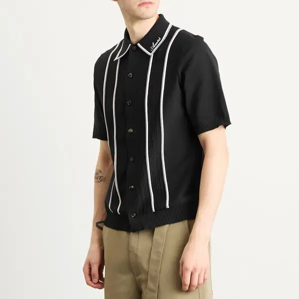 Amiri Script Stripe Shirt - Black