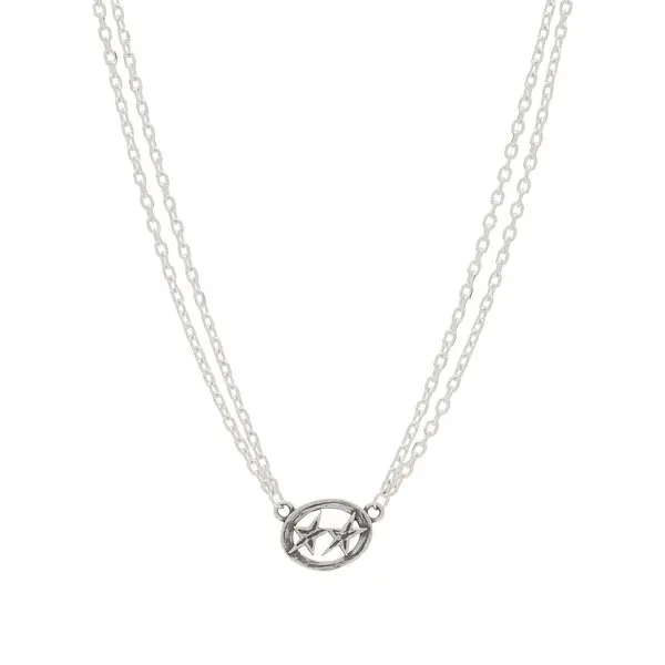 TWOJEYS Icon Double Chain Necklace - Silver