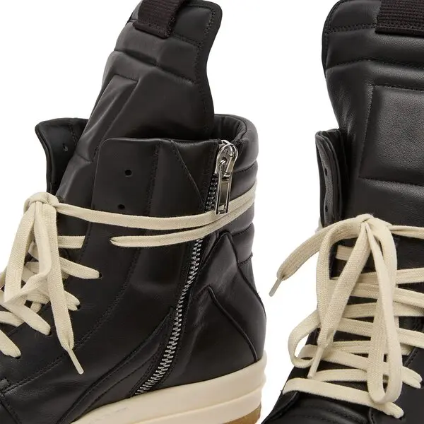 Rick Owens Creep Geobasket Sneaker - Black/Milk | Editorialist