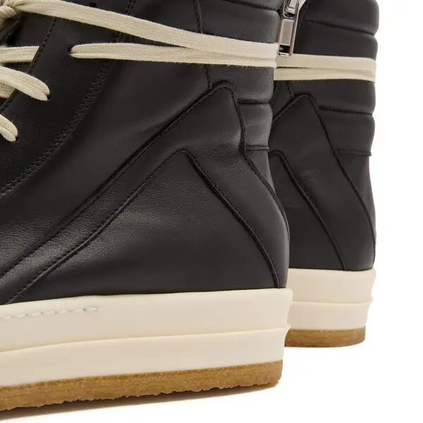 Rick Owens Creep Geobasket Sneaker - Black/Milk | Editorialist