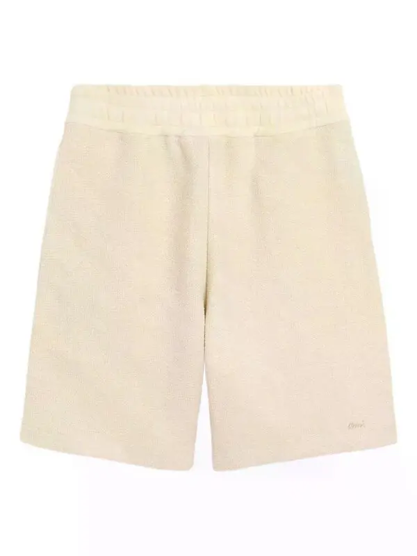 AMI Paris Curly Fleece Cotton Shorts