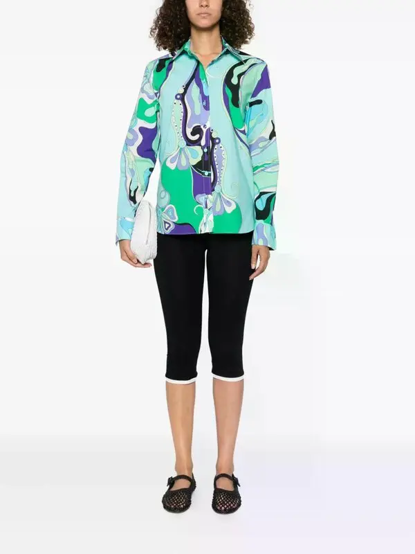 Emilio Pucci Abstract-print Cotton Shirt
