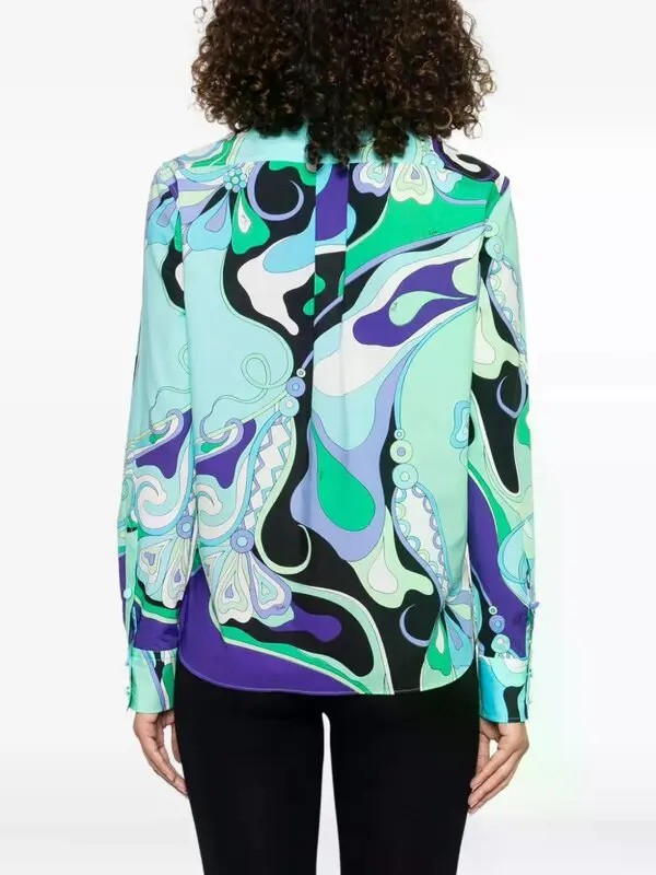 Emilio Pucci Abstract-print Cotton Shirt