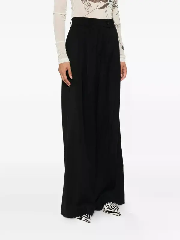 Sportmax Pleated Wide-leg Trousers