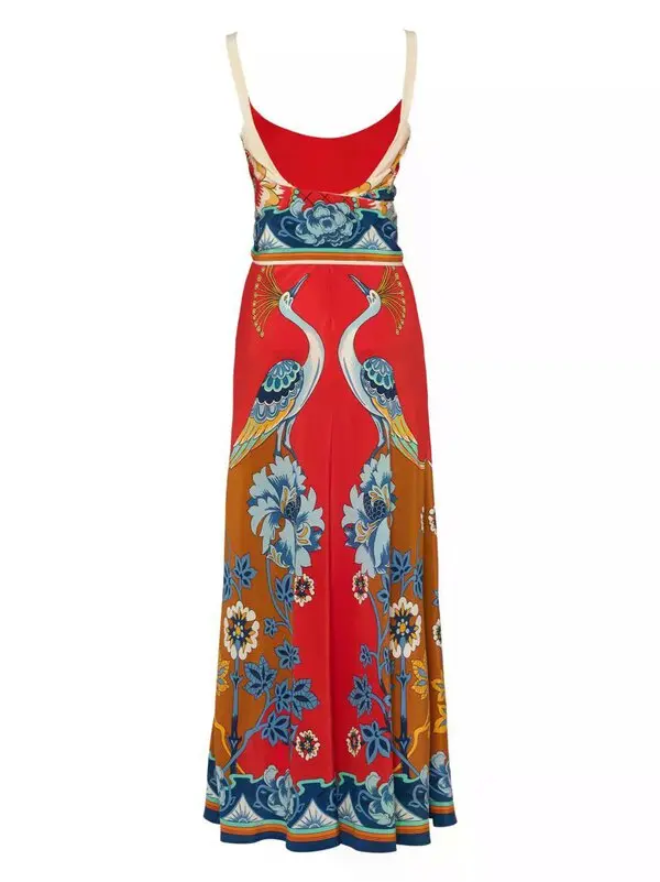 La DoubleJ Printed Silk Crepe De Chine Dress