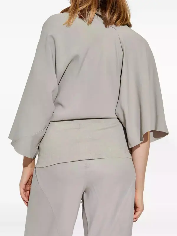Rick Owens Draped Cowl-neck Top - Grey