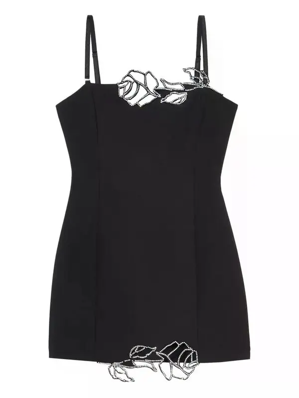 Blumarine Rose-embroidered Mini Dress