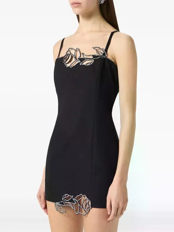 Blumarine Rose-embroidered Mini Dress