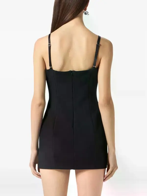 Blumarine Rose-embroidered Mini Dress