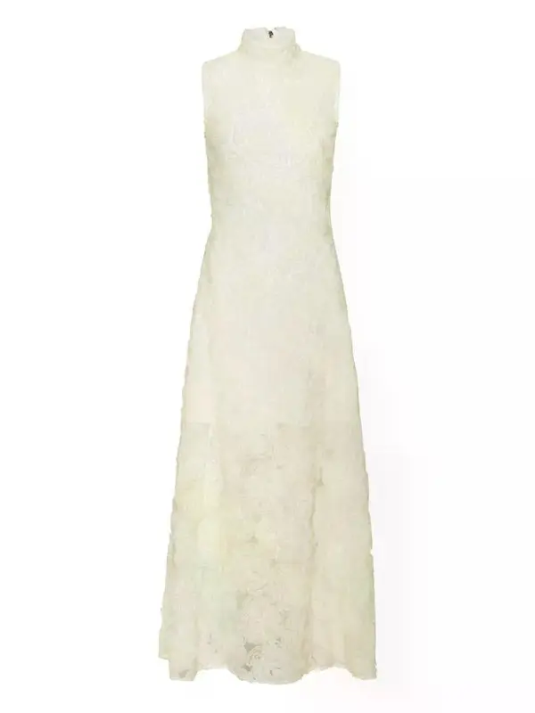 ROTATE BY BIRGER CHRISTENSEN Floral Embroidered Maxi Dress - White