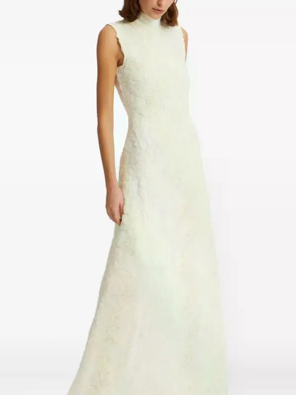 ROTATE BY BIRGER CHRISTENSEN Floral Embroidered Maxi Dress - White