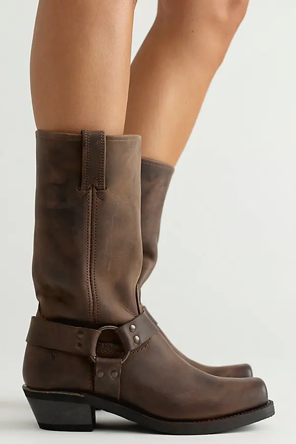 THE FRYE COMPANY Harness 12r Boots - Smoke